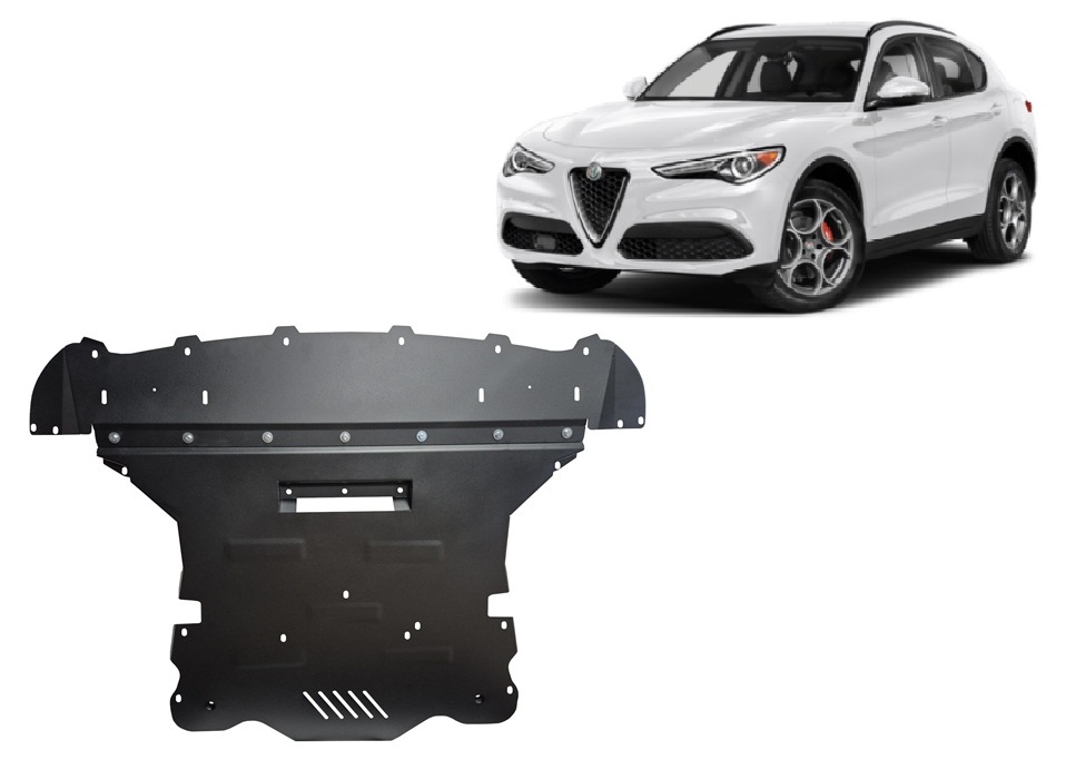 Steel skid plate for Alfa Romeo Stelvio (2016-2025)